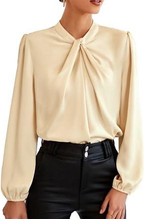 Grace Karin Chemisier Femme &Eacute;l&eacute;gant Manches Longues Blouses Chemises Femme Casual Business CL2199-3 XL