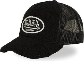 Von Dutch Casquette Homme & Femme, Casquette Trucker Sherpa, Ajustable par Snapback, Noir Taille TU
