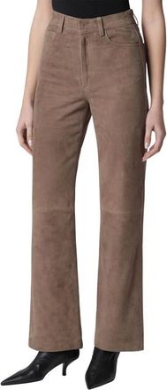 Rotate Rotate Birger Christensen, Femme, Pantalons, Brun, Taille: 40 FR Straight Suede Pants