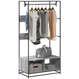 vidaXL Kleiderständer Grau Sonoma 90x50x180 cm Holzwerkstoff - Vidaxl
