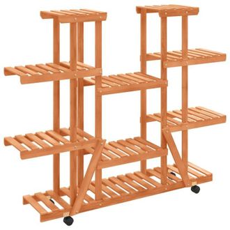 vidaXL Blumenst&auml;nder mit Rollen 110x25x115 cm Massivholz Tanne Vidaxl