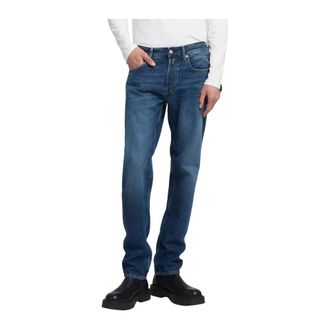 Replay Klassische Jeans mit geradem Bein aus Baumwolle mit Rei&szlig;verschluss und Knopfverschluss - - Jeans - Herren - Blau - W30 L32