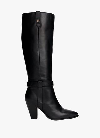 Tommy Hilfiger Bottes hautes en cuir &agrave; bout pointu