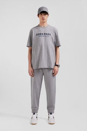 Eden Park T-shirt Manches Courtes En Coton Gris Eden Park French Flair Coupe Oversized