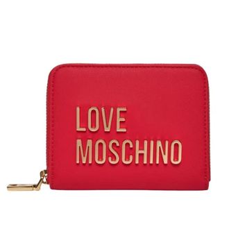 Love Moschino Rote Geldb&ouml;rse mit Rei&szlig;verschluss und Logo-Plakette - - Accessories - Damen - Rot - ONE SIZE