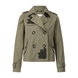 Bazar Deluxe Kurzer Trenchcoat mit Perlen-Stick