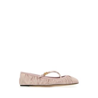 Dolce & Gabbana Pastellrosa Satin Vally Ballerinas - - Shoes - Damen - Rosa - 37 EU