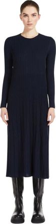 Max Mara Femme, Robes, Bleu, Taille: 42 FR Eletta Knit Dress