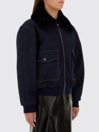 Givenchy Bomberjacke aus Baumwolldenim mit Fellkragen
