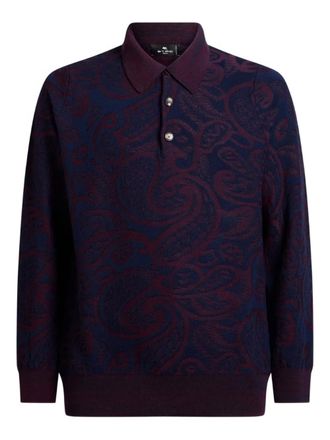 Etro Poloshirt mit Jacquardmuster - Blau