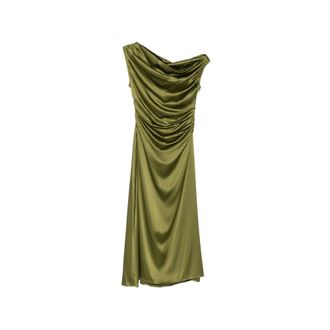 Staud Phare Off-shoulder Draped Dress