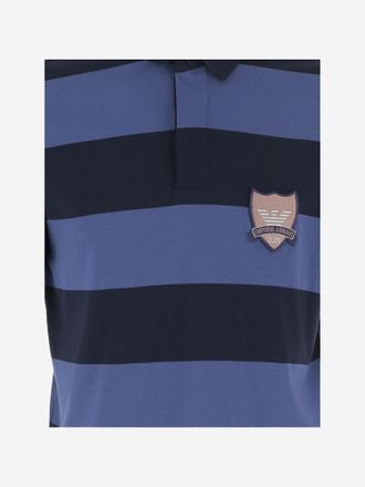 Emporio Armani Mens Polo Shirt Striped Cotton T-shirts And Polos