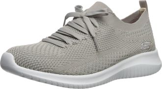 Skechers Damen Ultra Flex Statements Sneaker, Taupe, 40 EU Weit