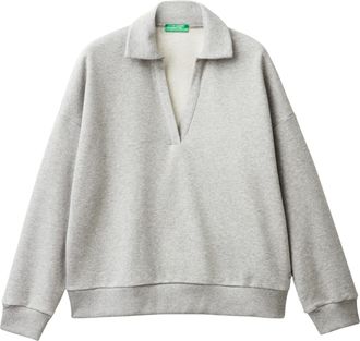 Benetton Damen Trikot G/C 3u0sd108t Sweatshirt, Grau Melange Medium 501, XS