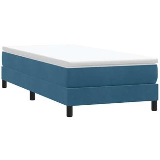 vidaXL Boxspringbett ohne Matratze Dunkelblau 90x220 cm Samt vidaXL