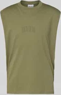 Review Muskelshirt mit Logo und Rundhalsausschnitt