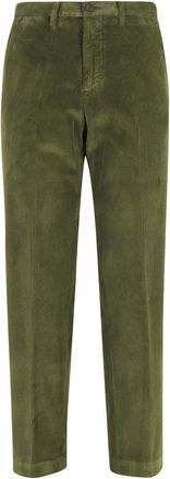 BRIGLIA 1949 Femme, Pantalons, Vert, Taille: 42 FR Pantalon en Velours Côtelé Vert avec Poches