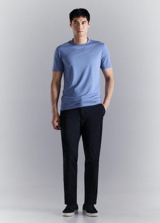 Mango Slim-fit comfort stretch t-shirt bleu porcelaine - Homme - XXL - MANGO MAN