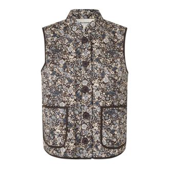 Lollys Laundry Gesteppte Weste mit Allover-Print - - Jackets - Damen - Mehrfarbig - XL