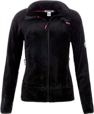 Geographical Norway Fleecejacke Damen Regular Fit Jacke baupaline Black L Markantes Design mit Logo-Details auf Brust und Ärmel