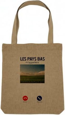 Fabulous Sac Shopping Tote Bag Aspect Lin - Les Pays-Bas MAppellent Paysage Clich&eacute; - Sac de Courses Toile Epaisse 360g Beige Naturel Cabas Port&eacute; Epaule Solide 