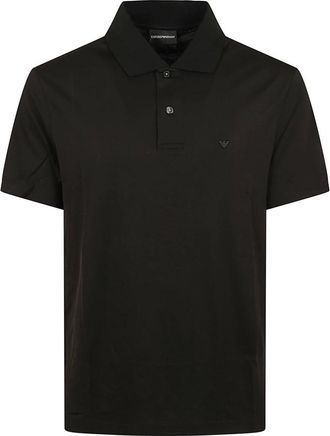 Emporio Armani Homme, Tops, Noir, Taille: 2XL Polo Boutonn&eacute;