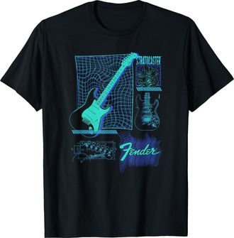 Fender Stratocaster Guitar Schematic Poster T-Shirt