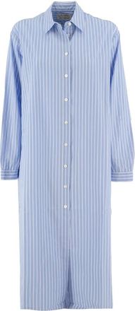 MC2 Saint Barth Femme, Robes, Bleu, Taille: 40/42 FR Adeline Maxi Shirt Dress