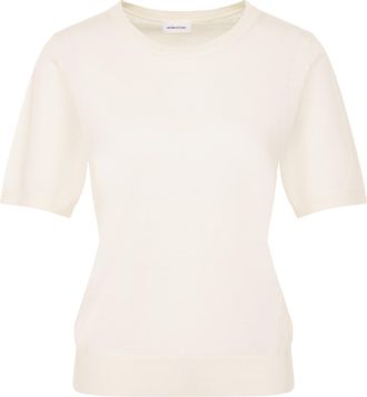 Seidensticker Damen Pullover Regular Kurzarm ohne Kragen 90% Wolle 10% Seide