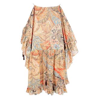 Etro Femme, Robes, Multicolore, Taille: 36 FR Robe Courte &Agrave; Volants Et Dentelles