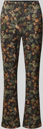 Marc Cain Flared Cut Hose im Allover-Look mit elastischem Bund