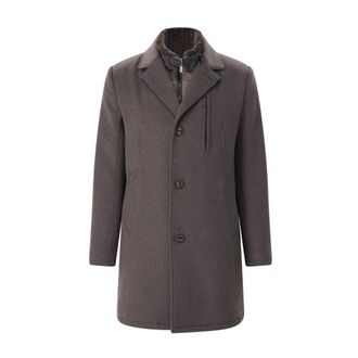 Gimos Manteau droit - Homme - Manteaux - Brun - Taille: 2XL