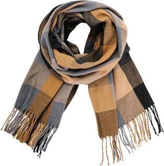 Glamexx24 &Eacute;charpe dhiver &agrave; carreaux tendance pour femme : &eacute;charpe dhiver pour femme, ensemble de tricot &eacute;charpe surdimensionn&eacute;e carr&eacute;e, &eacute;charpe de couverture, f