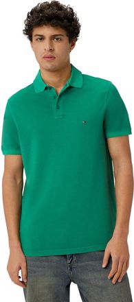 Tommy Hilfiger Herren Garment Dye Reg Polo Mw0Mw34757 Poloshirt zum F&auml;rben von Kleidungsst&uuml;cken, Green (Nouveau Green), XL