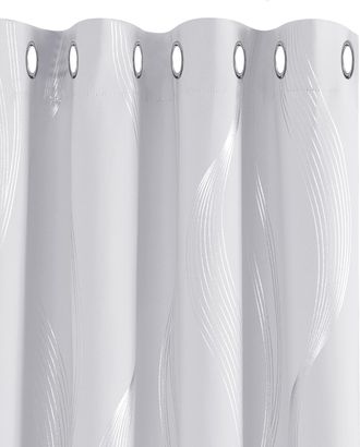 Deconovo Gardinen Modern Dicke Thermovorhang Kälteschutz Thermogardine Hitzeschutz, Lichtschutz Vorhänge, Thermovorhang mit Ösen für Wohnzimmer, 180x140 cm(Höh