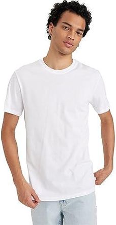 DeFacto B0653ax T-Shirt, White, S Homme
