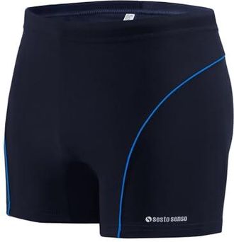 Sesto Senso Maillot de Bain Homme Sportif, Boxer de Bain à Séchage Rapide avec Cordon de Serrage - Short de Bain Confortable en Taille 4XL, Bleu