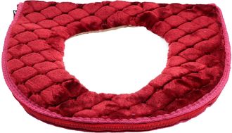 Angoily Verdickter Weicher Wc sitzbezug aus Plüsch Warm Passend für Runde Toiletten Wiederverwendbar Waschbar Komfortabler Toilettensitzbezug für Kalte Jahres