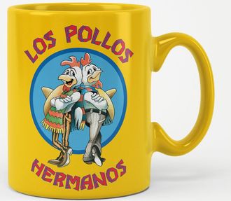 Breaking Bad Offizielles Lizenzprodukt Los Pollos Hermanos Kaffeebecher (Gelb)