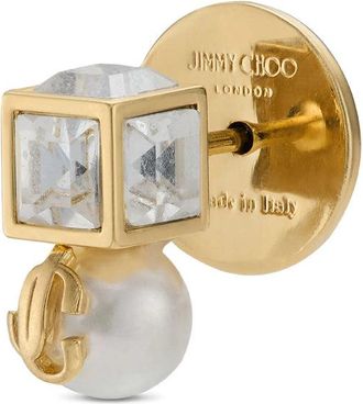 Jimmy Choo London Pearl Stud Earrings - Gold