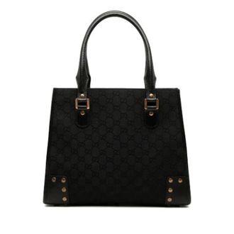 Gucci Sac cabas Pre-owned en toile - Femme - Pre-owned - Noir - Taille: ONE Size