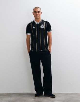 adidas adidas Football Germany 26/27 maillot third &agrave; rayures noires