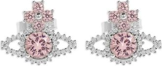 Vivienne Westwood Ohrringe - Orb-Shaped Silver-Tone Crystal Stud Earrings - Gr. unisize - in Mehrfarbig - f&uuml;r Damen