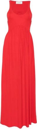 Sportmax Femme, Robes, Rouge, Taille: 36 FR Longue robe en jersey cr&ecirc;pe