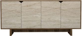 Habitat et Jardin Buffet en bois Istemi - 180 x 40 x 81 cm - Travertin