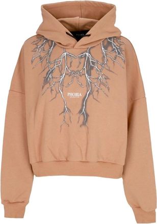 Phobia Archive Femme, Sweatshirts et sweats &agrave; capuche, Multicolore, Taille: 38 FR Lightning Crop Sweat &agrave; capuche