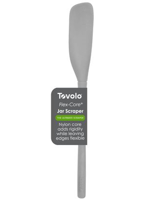 Tovolo Flex-Core Glasschaber mit langem Griff, abgewinkelter Pfannenwender, K&uuml;chenwerkzeug mit flacher R&uuml;ckseite und gebogener Vorderseite zum Schaufeln und 