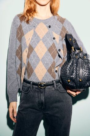 Gerard Darel Gilet en laine &agrave; losanges - RELY