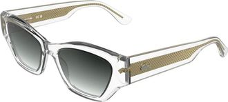 Lacoste Femme, Accessoires, Gris, Taille: 52 MM L.12.12 Lunettes de soleil rectangulaires Trim