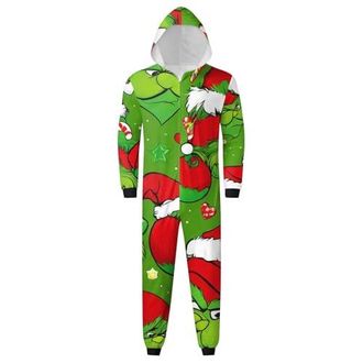 Generic Le Grinch Pyjama Noel Famille De Grinch Noël Pull Homme Costume Ensemble Enfant Assorti Femme The Garcon Vetement Adulte Coton Chaud Et Doux Hiver Beb